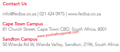 FEDISA Contact Details - Applyscholars